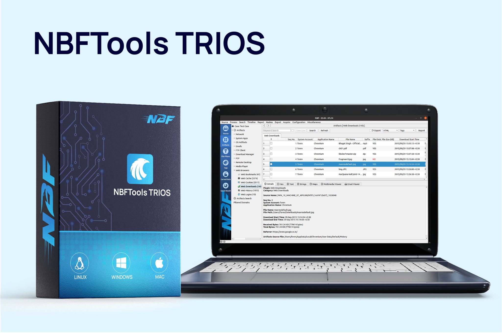 TRIOS – Forensic Analysis Solution – NBFTools